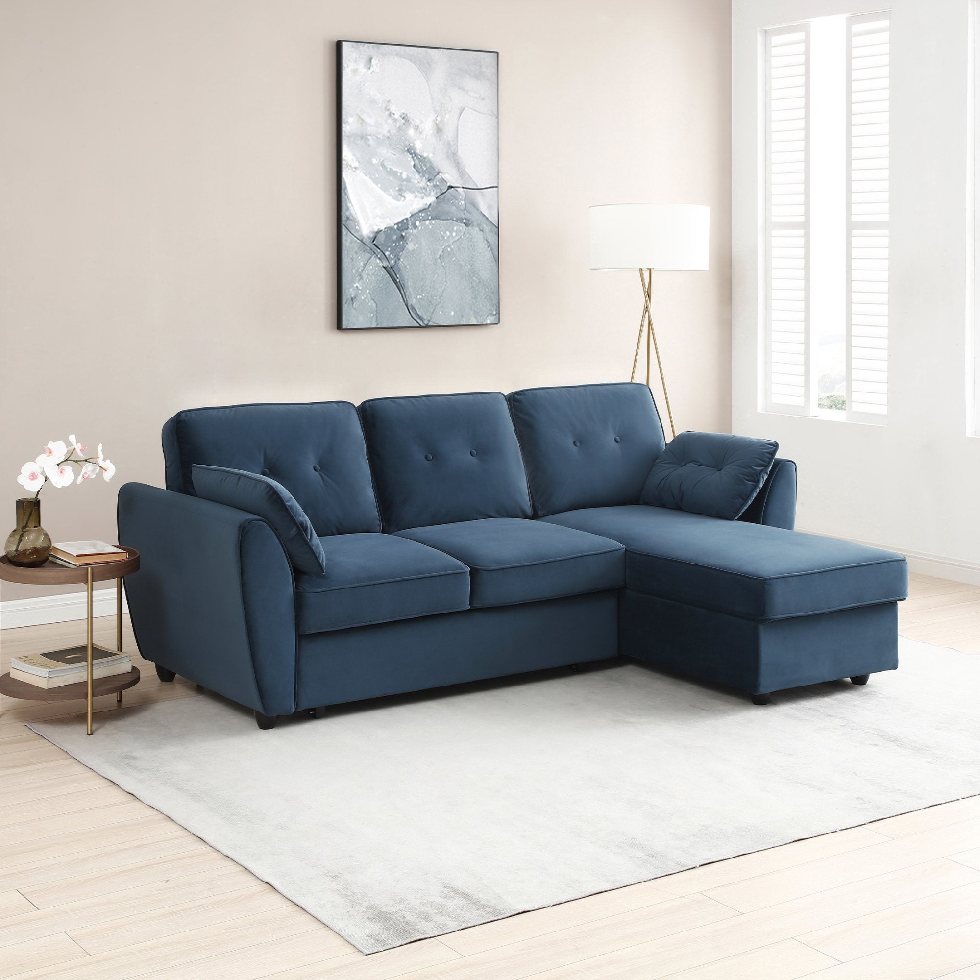 Navy sleeper sofa store